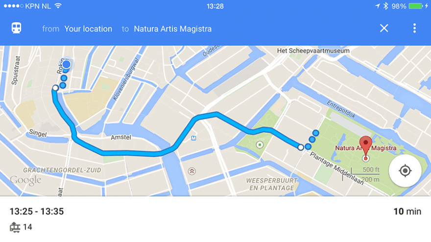 Google Maps toont realtime OV-informatie in Nederland