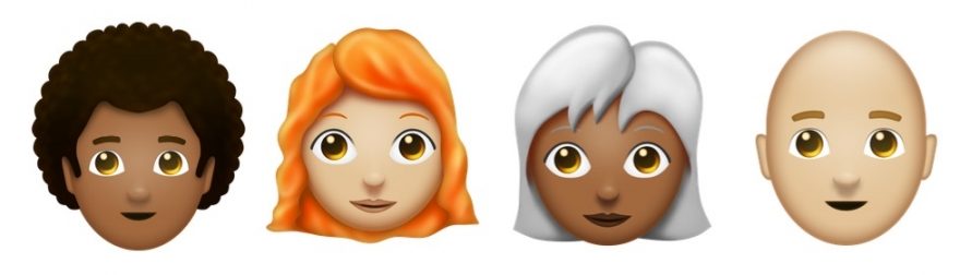 Kale, grijze, roodharige en afro emoji op komst, binnenkort in iOS?