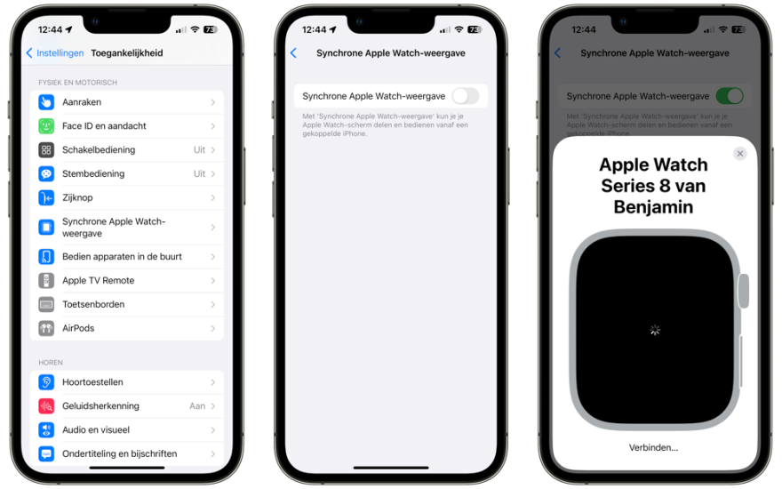 Apple Watch vanaf iPhone bedienen met Apple Watch Mirroring