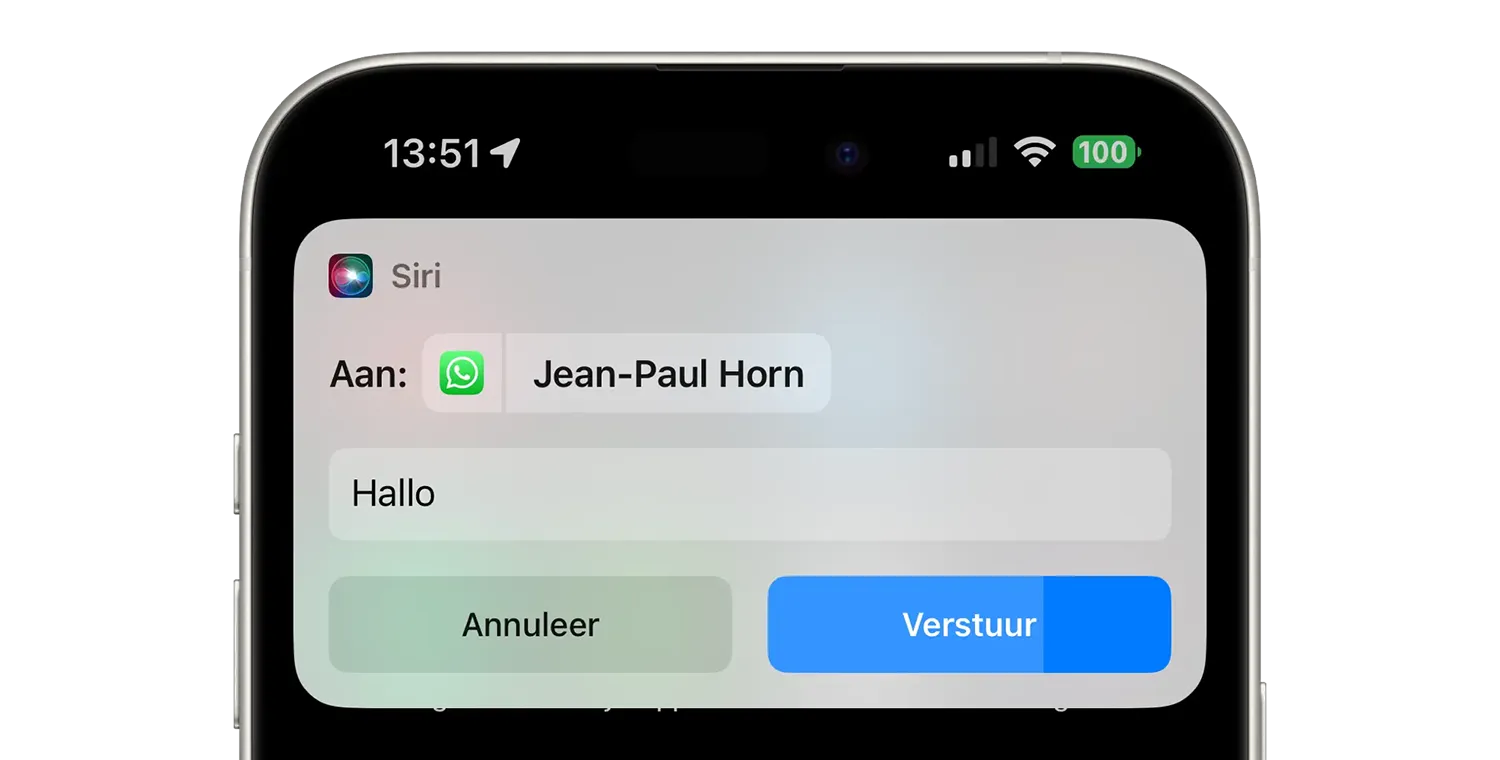 Met Siri automatisch berichten versturen zonder bevestiging