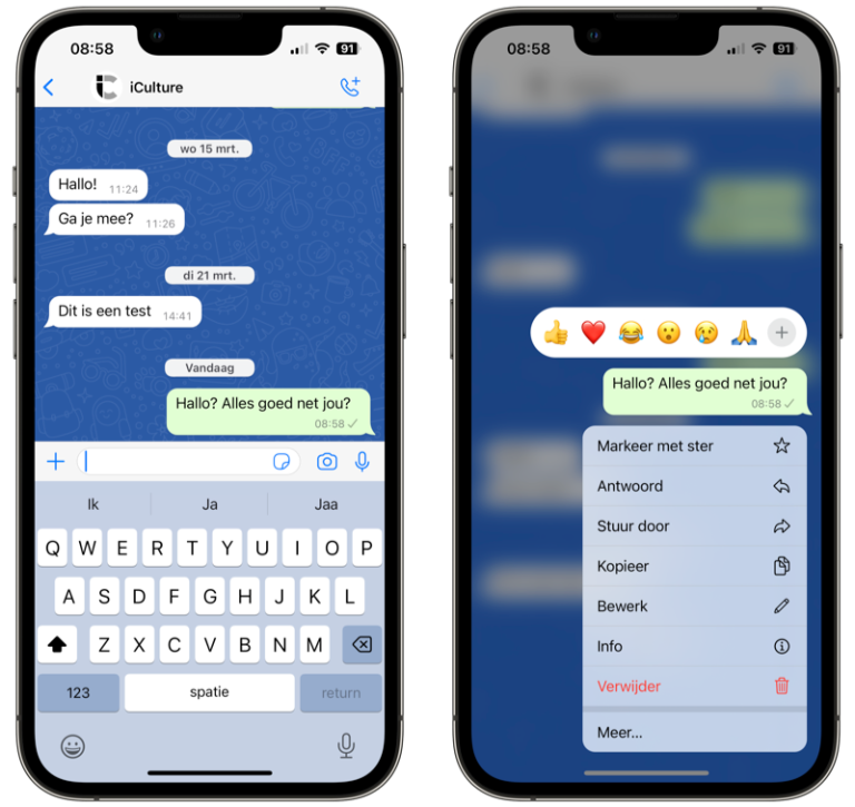 WhatsApp bericht bewerken: wijzigen van een bericht in WhatsApp