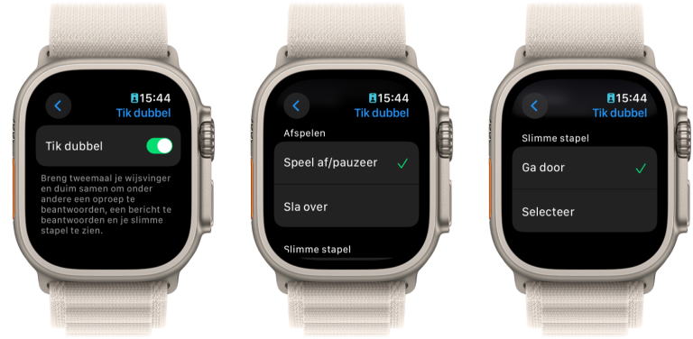 Tik dubbel op Apple Watch: bedienen zonder scherm aan te raken