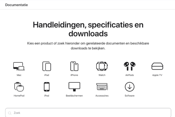Apple's nieuwe Documentatie-pagina verzamelt alle praktische info