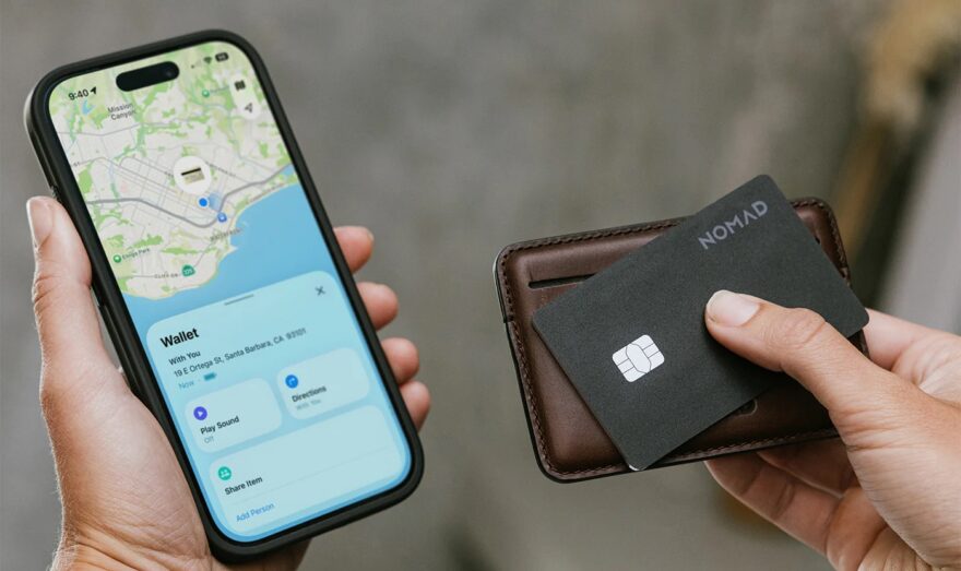 Nomad Tracking Card Pro: Zoek mijn-tracker lijkt op een creditcard