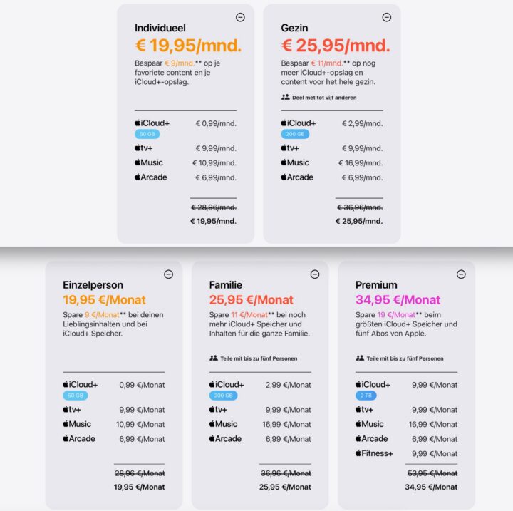 Apple One Premium in Nederland: waar blijft de Premier-bundel?