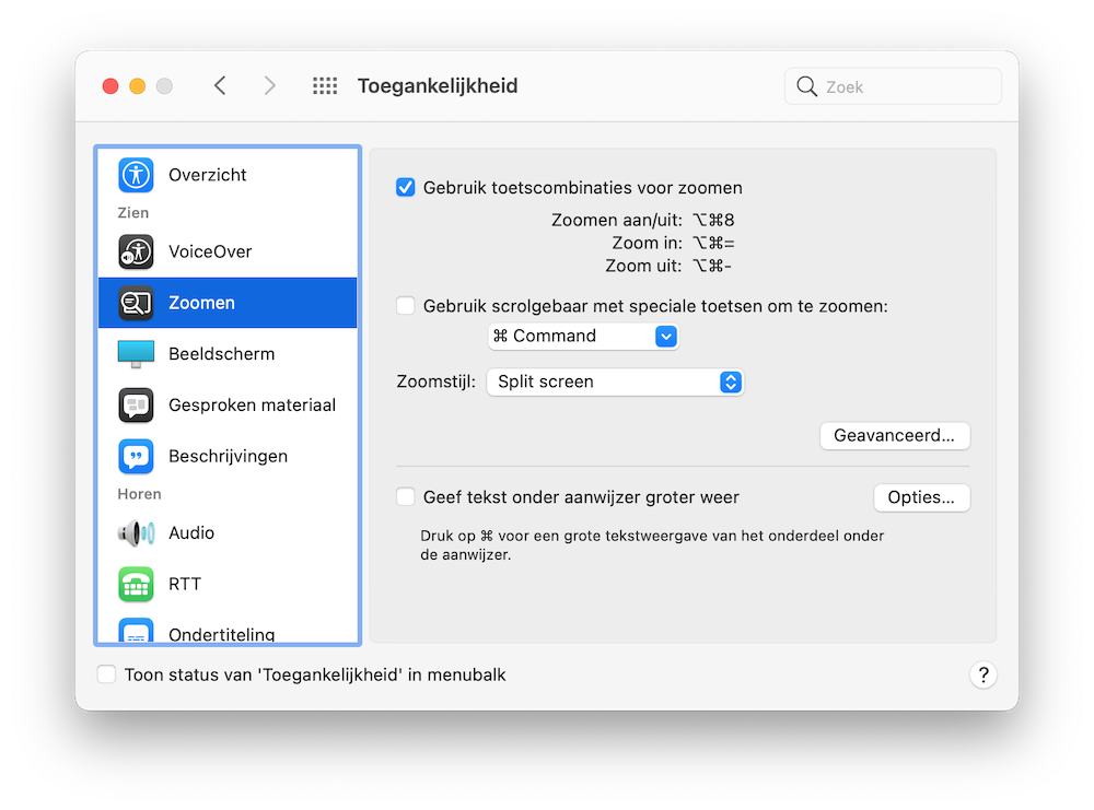 zoomen op je Mac: zo maak je alles op het scherm groter